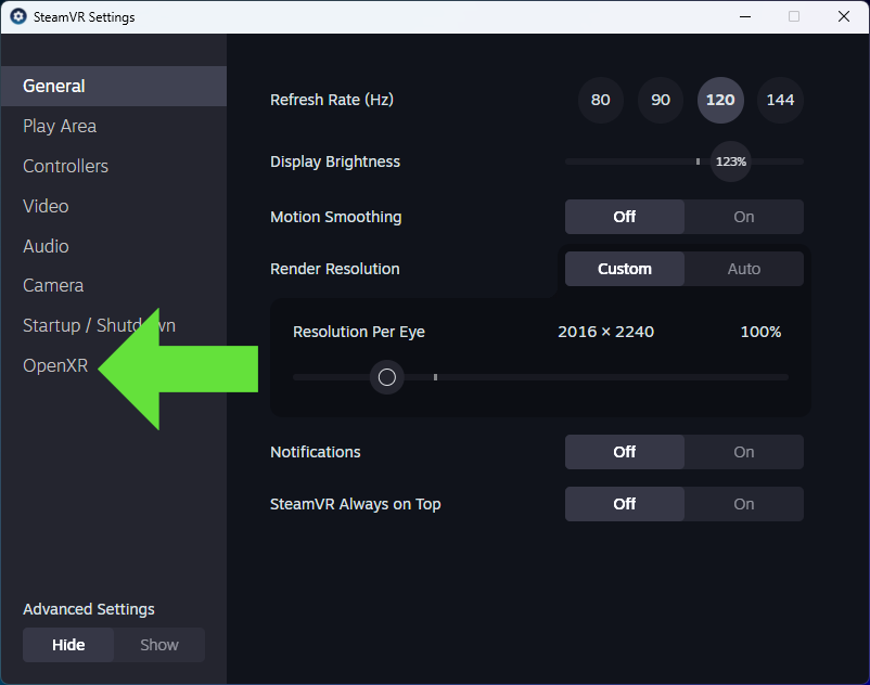 How To Set Steamvr As Your Openxr Runtime Liv Help Desk