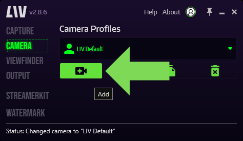 Create Avatar Camera Profile – LIV Help Desk
